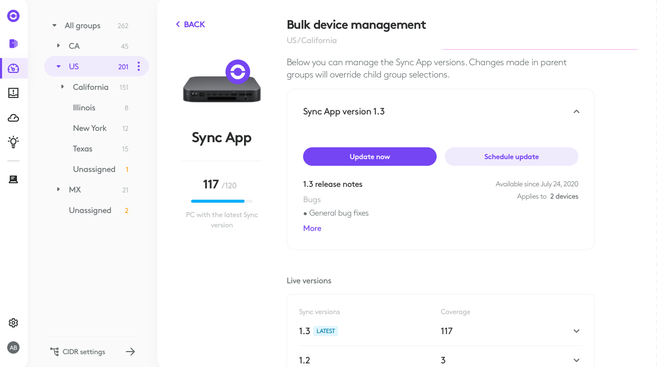 Sync App Version Management – Logitech B2B Support